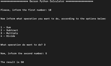 Python My First Calculator V1 My Goal To Develop A Simple Calculator… By Gerson Marques