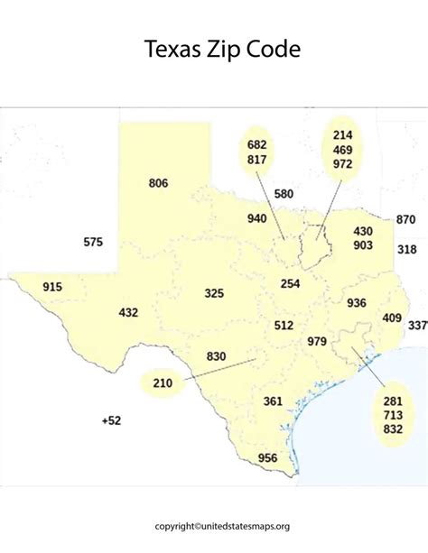 Texas Zip Code Map Map Of Texas With Zip Codes