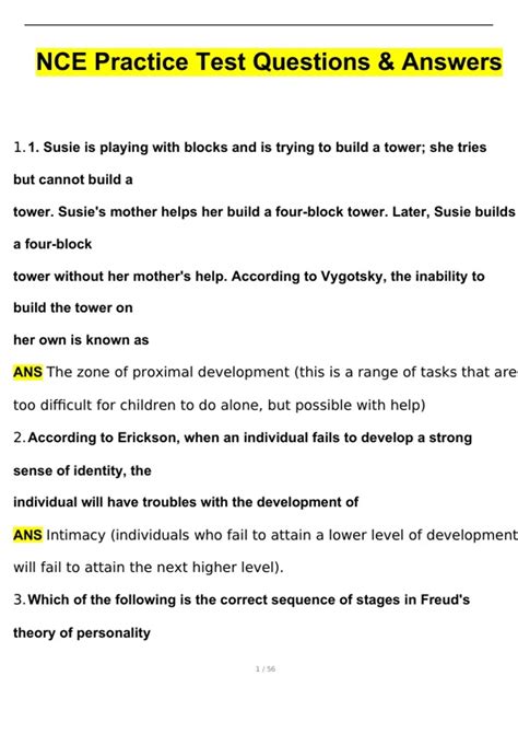 Nce Practice Test 2024 Questions With 100 Correct Answers Verified Latest Update Nce