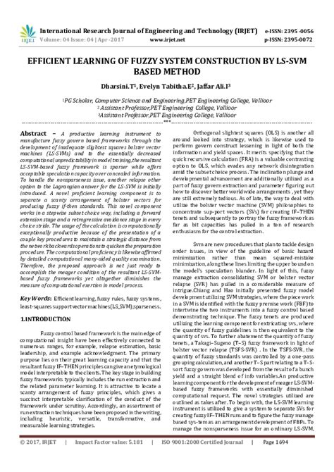 Pdf Efficient Learning Of Fuzzy System Construction By Ls Svm Based