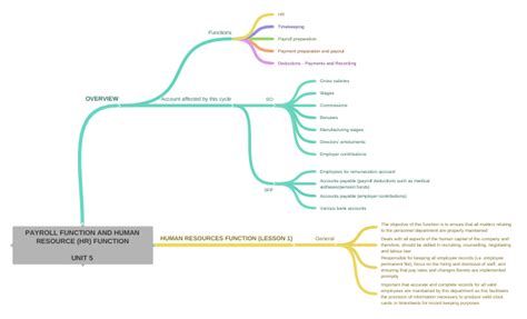 Payroll Function And Human Resource Hr Function Unit 5 Coggle