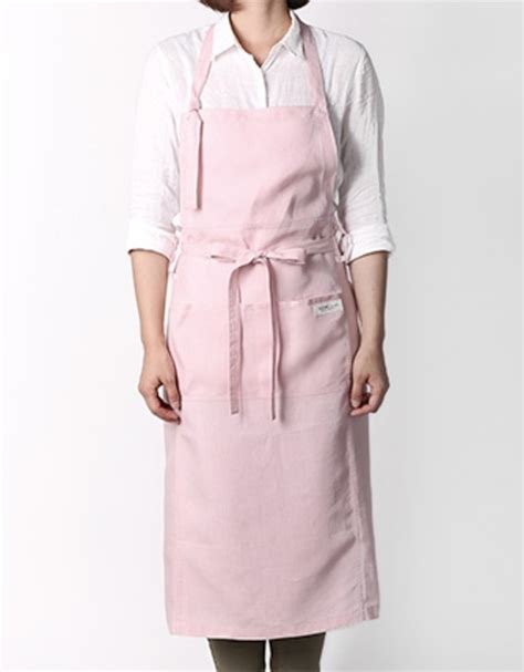 버미큘라 린넨 앞치마 핑크 버미큘라 공식 스토어