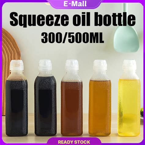 500ml Kitchen Squeeze Oil Bottle Plastic Condiment Bottles Leak Proof
