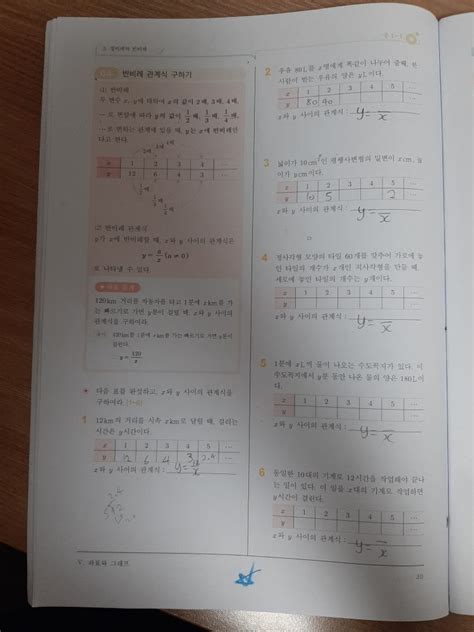 반비례 관계식 내공많이줌 지식in