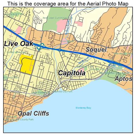 Aerial Photography Map Of Capitola Ca California