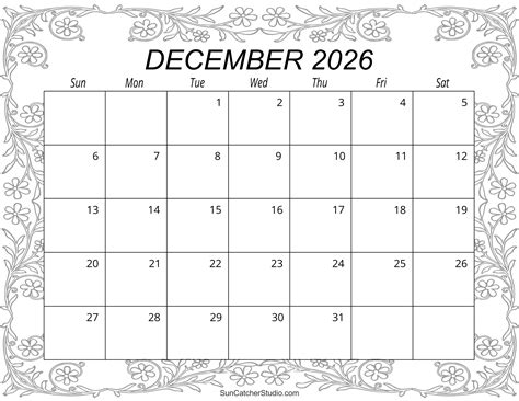 December 2026 Free Printable Calendar Free Printable Templates