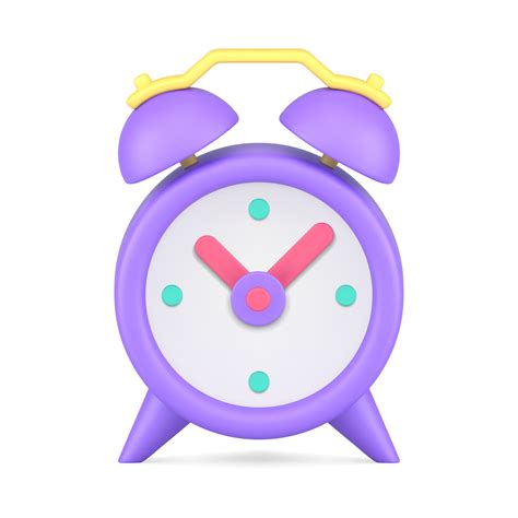 Analog Vintage Alarm Clock For Time Measurement 3d Icon Isometric Illustration 45683921 Vector