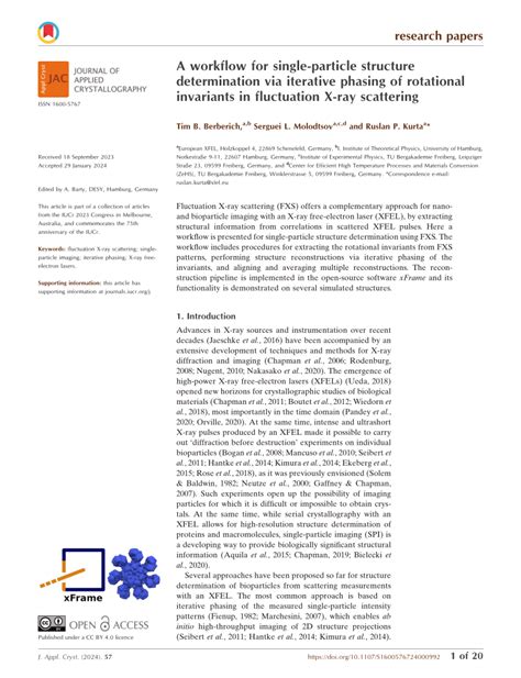 Pdf A Workflow For Single Particle Structure Determination Via Iterative Phasing Of Rotational