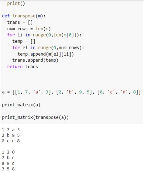 Solved The Transpose Of A Matrix Can Be Thought Of As Another Matrix