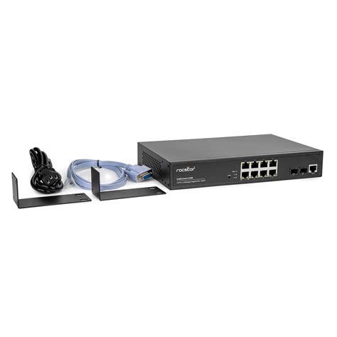 Solidconnect Scm8 8 Port Poe Gigabit L2 Managed Ethernet Switch 8 Port Poe And 2 Port Sfp