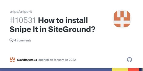 How To Install Snipe It In Siteground · Issue 10531 · Snipesnipe It