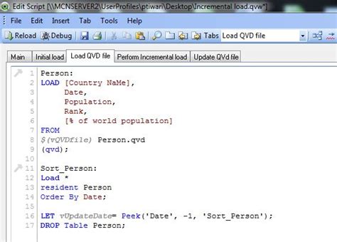 Incremental Load Statement In Qlikview
