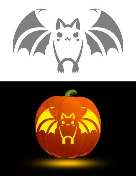 Printable Bat Stencils For Pumpkins