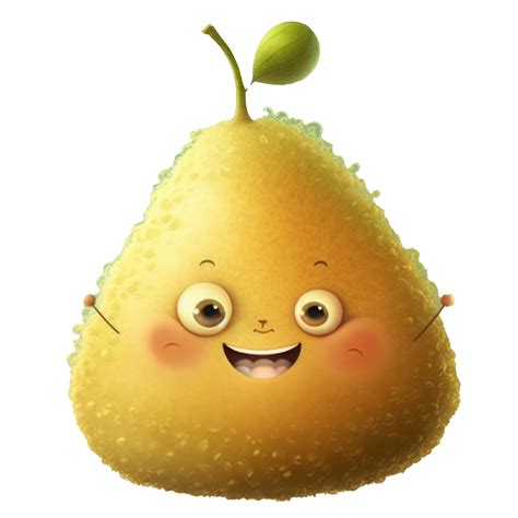 Cute Happy Pear Character Ai Generated 22948329 Png
