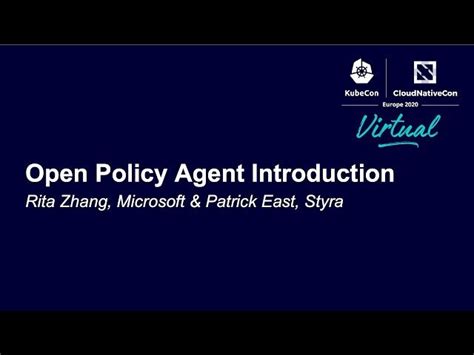 conference talks talk open policy agent introduction from cncf [cloud
