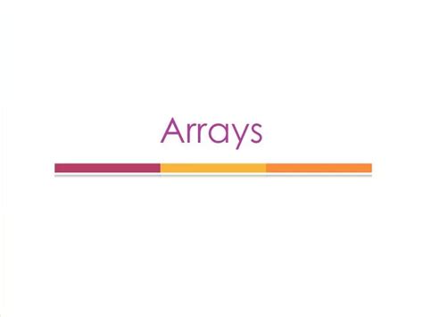 Ppt Arrays Powerpoint Presentation Free Download Id