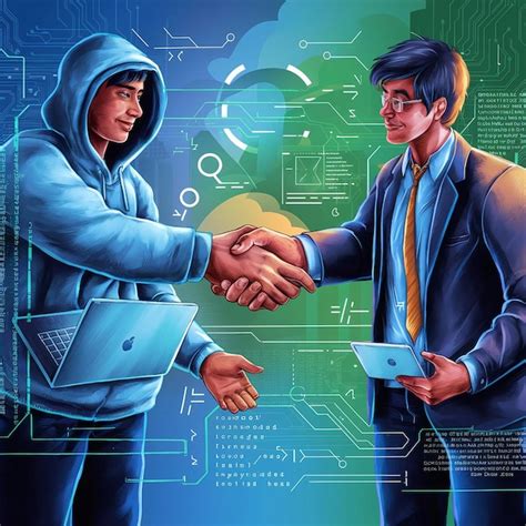 Premium Photo Illustrate A Handshake With Digital Or Tech Elements