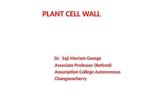 Cell Wall Structure Composition And Functions Pptx