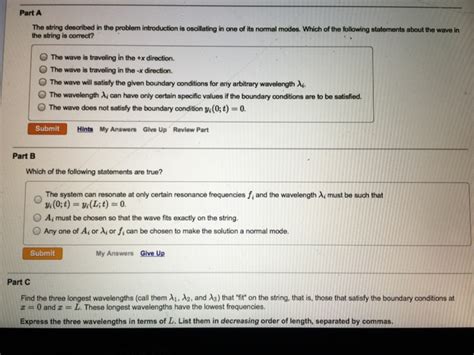 Solved Normal Modes And Resonance Frequencies Learning Goal