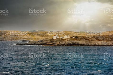 Magnificent Rock Formation Of The Stavanger Fjords In Norway Stock