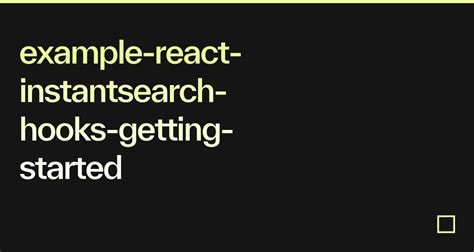 Example React Instantsearch Hooks Getting Started Codesandbox