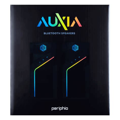 Periphio Auxia Desktop Computer Speakers Touch Rgb Bluetooth Audio
