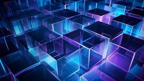 Premium Photo Glass Prisms Hypercube Cubes 3d Product Background Quantum Computer Cube Background