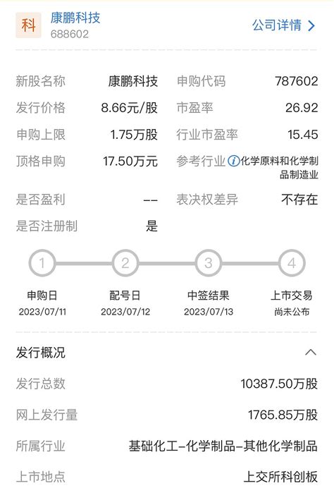 超低价发行！新股“康鹏科技”成色如何？要不要申购？ 本周二，也就是2023年7月11日，a股市场将会有4只新股开始申购，这篇文章重点分析下“ 康鹏科技 ”，老中医会选择申购 雪球
