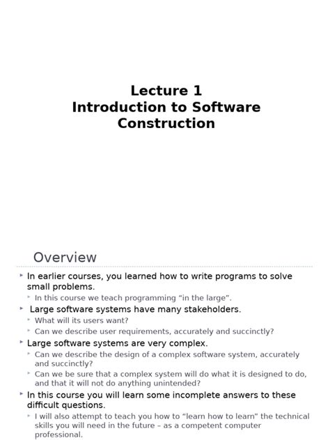 lecture1 software construction bsse5 pdf method computer