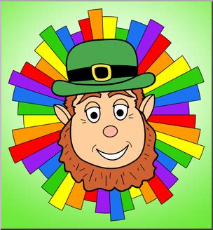 Clip Art Leprechaun Face Color 1 Abcteach