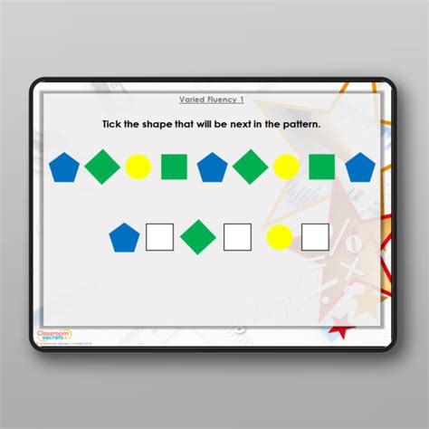 Year 2 Make Patterns With 2d Shapes Modelling Ppt Resource Classroom