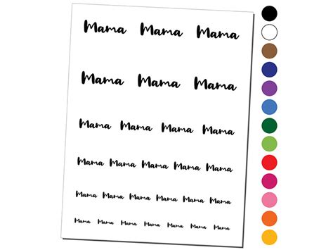 Mama Cursive Text Mom Mother Temporary Tattoo Water Resistant Fake Body Art Set Collection