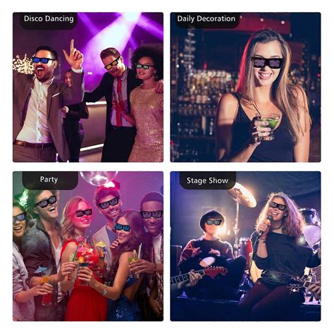 Led Glasses Customizable Bt Led Glasses Colorful Light Glow Glasses Diy Messages 31 Animations