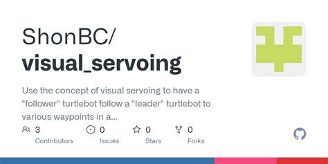 Github Shonbcvisualservoing Use The Concept Of Visual Servoing To