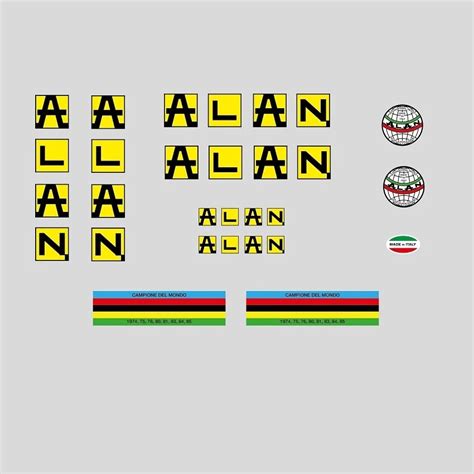 Alan Fahrradrahmen Aufkleber Aufkleber Nr 6 Fahrradzubehör And Bikes