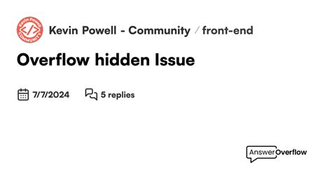 overflow hidden issue kevin powell community