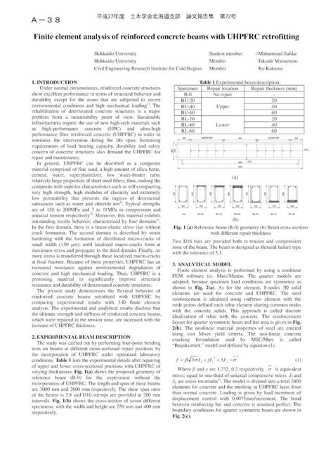 Pdf Finite Element Analysis Of Reinforced Concrete Beams With