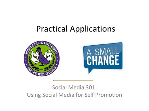 Practical Applications 301 Ppt