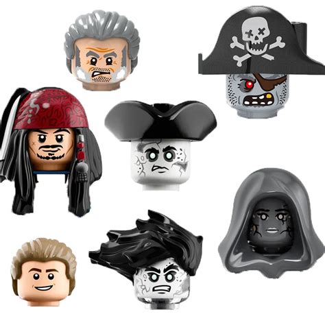캐리비안의 해적 잭 스패로우 클래식 영화 피규어 헤드 액세서리 어린이용 빌딩 블록 장난감 Aliexpress