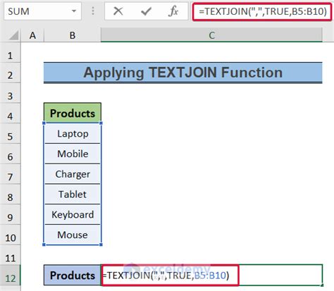 How To Convert Column To Text With Delimiter In Excel 5 Methods Exceldemy