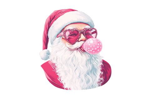 Retro Santa Blowing Bubble Png Graphic By Easydesignforyou · Creative