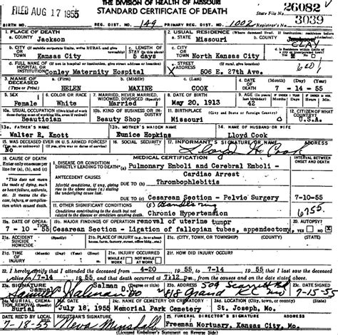 Helen Maxine Knott Cook 1913 1955 Memorial Find A Grave