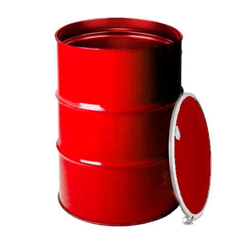 Tambo Metálico 200 Lts De 2da Vida Abierto Rojo