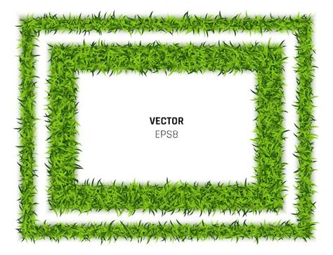 Premium Vector Green Grass Rectangle Background