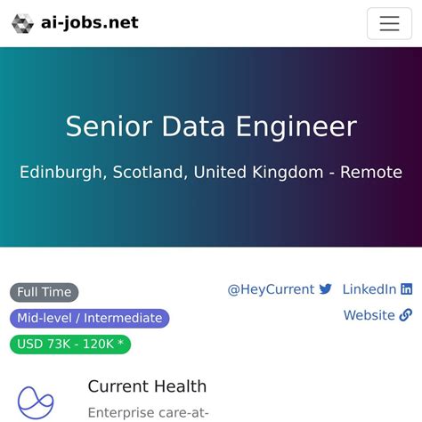 Hiring Senior Data Engineer Remote Raimljobs