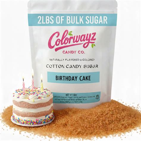 Birthday Cake Cotton Candy Sugar Dye Free 2lb Bulk Colorwayz