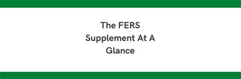 The Fers Supplement At A Glance