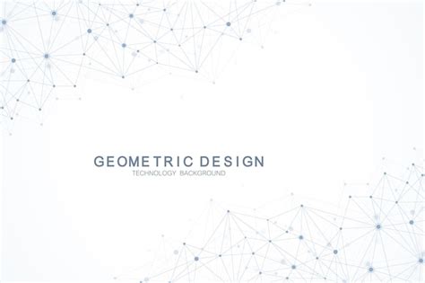 Premium Vector Connected Abstract Pattern With Dots On Overlapping