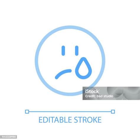 우는 이모티콘 픽셀 완벽한 색상 선형 Ui 아이콘 감정에 대한 스톡 벡터 아트 및 기타 이미지 감정 그래픽 사용자 인터페이스 누름 버튼 Istock