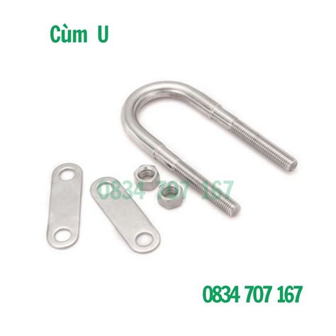 Cùm treo U 12 li đôi Giá đai ôm ống cổ dê